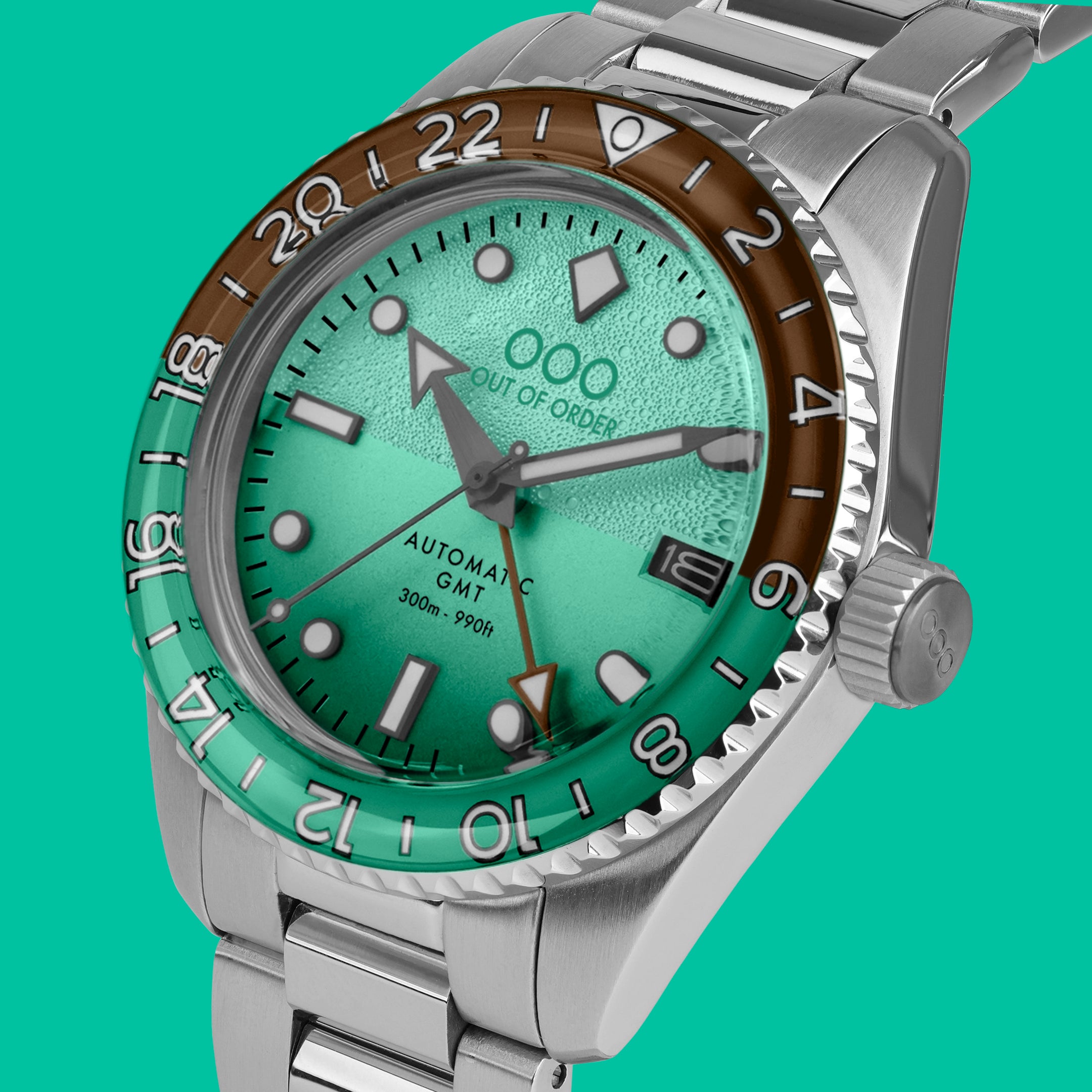 AFTER 8 AUTOMATIC GMT - ULTRA BRUSHED – Out of Order Watches